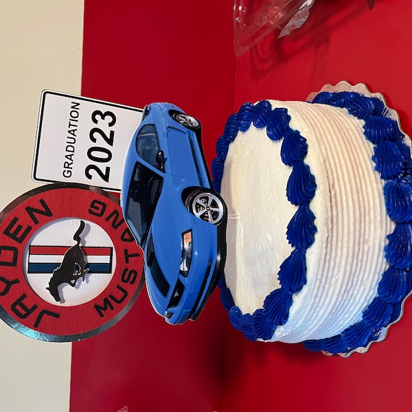 Personalized Ford Mustang Cake Topper: Car Enthusiast Birthday ...