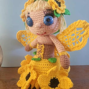 Solara the Sunflower Fairy Crochet Pattern – Whimsical Amigurumi Doll ...