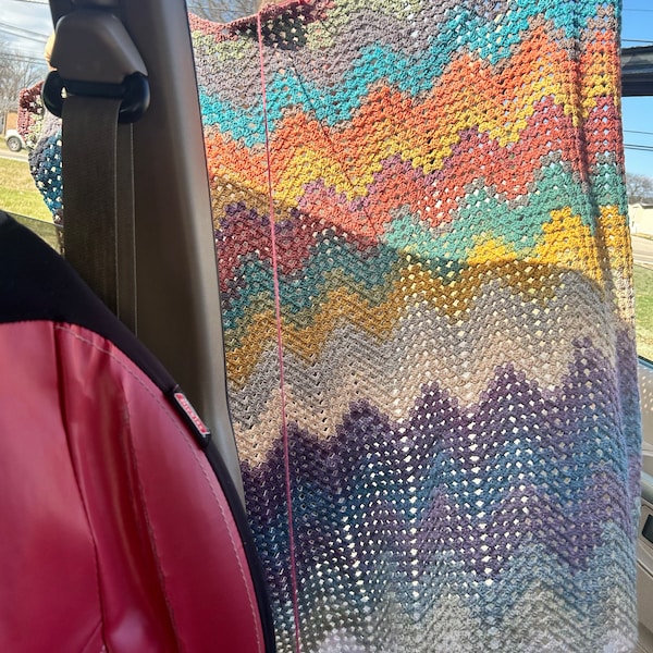 Sundance Throw Blanket Crochet Pattern, Granny Ripple Stitch Blanket ...