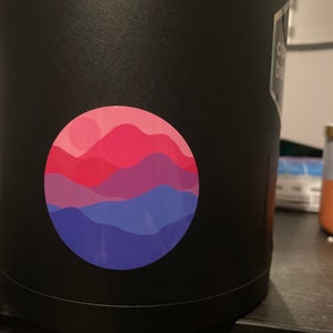 Subtle Bi Flag Sticker Pride Sticker Mountain Sticker - Etsy