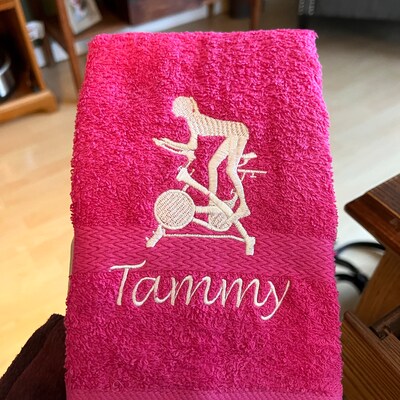 Personalized High Jump Towel ST0095 // Track and Field Gift // - Etsy