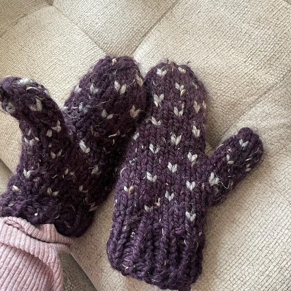 Heart Mittens, Knit Mittens for Women, Wool Mittens, Winter Accessories ...
