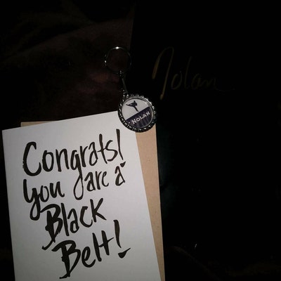 Congrats Black Belt Greeting Card, Martial Arts Greeting Card, Black ...