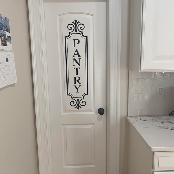 Pantry Decal | Kitchen Sticker, Farmhouse Kitchen Decor, Cabinet Door ...