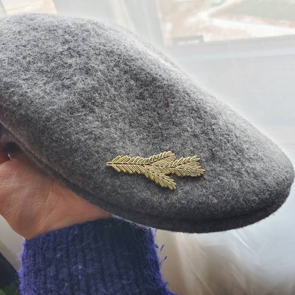 Pine Branch Enamel Pin - Golden Pine Branch Pin - Wilderness Pin ...