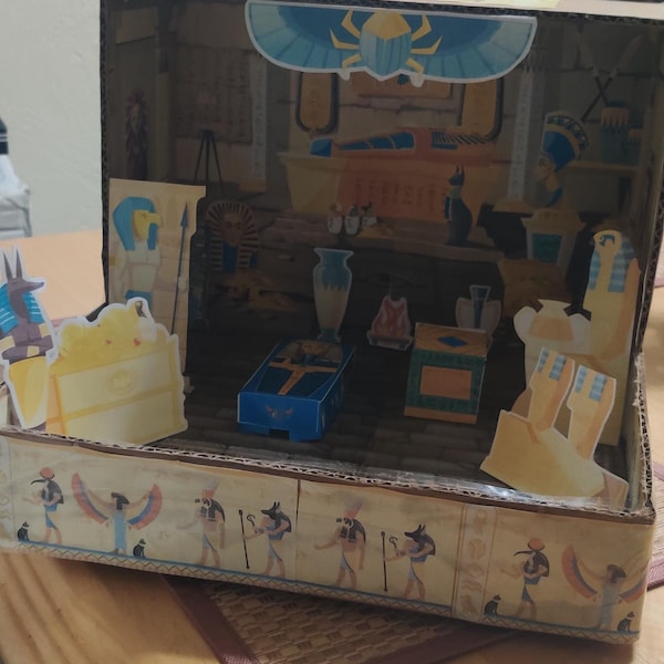 Printable Shoebox Diorama. Create Your Own Egyptian Landscape Scenery ...