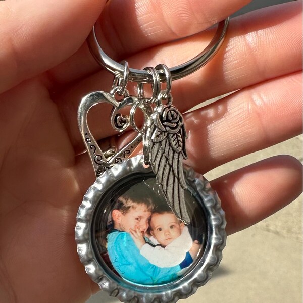 Memorial Keychain - Memorial Gift - Photo Memorial - Remembrance Gift ...