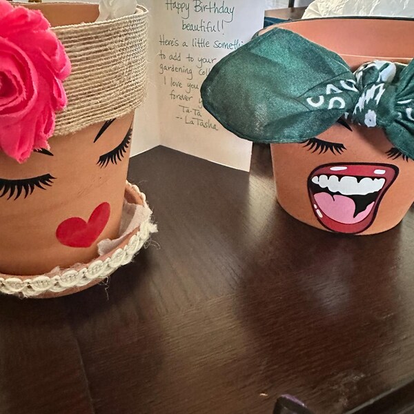 Sassy Soul Sister, Head Face Planter With Glasses, Planter With ...