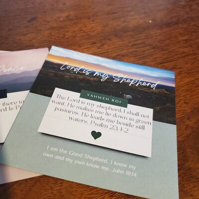 Names of God Scripture Cards / Bible Memory Verse Cards / Scripture ...