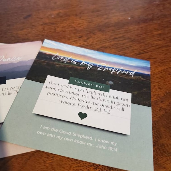 Names of God Scripture Cards / Bible Memory Verse Cards / Scripture ...