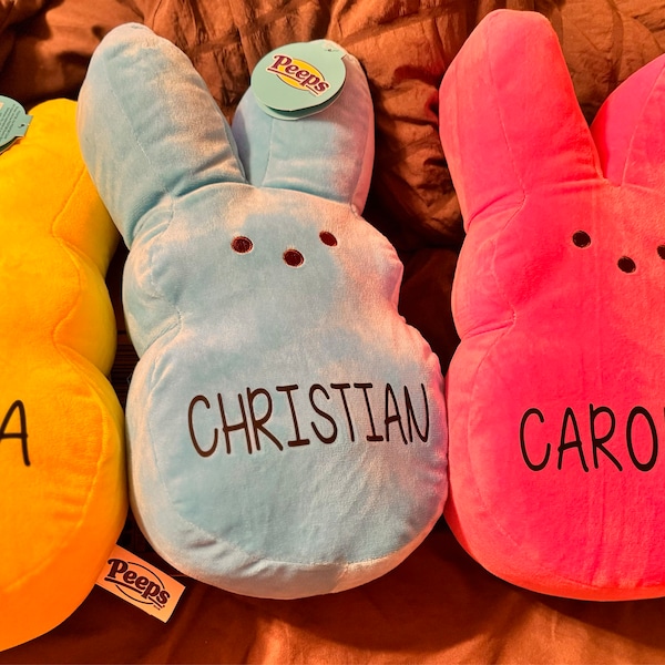 Extra Large 15” Personalized Plush Easter Peeps, Personalized Easter ...