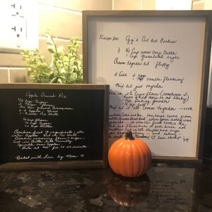 Your handwritten Recipe/Letter transferred to wood Sign | Etsy