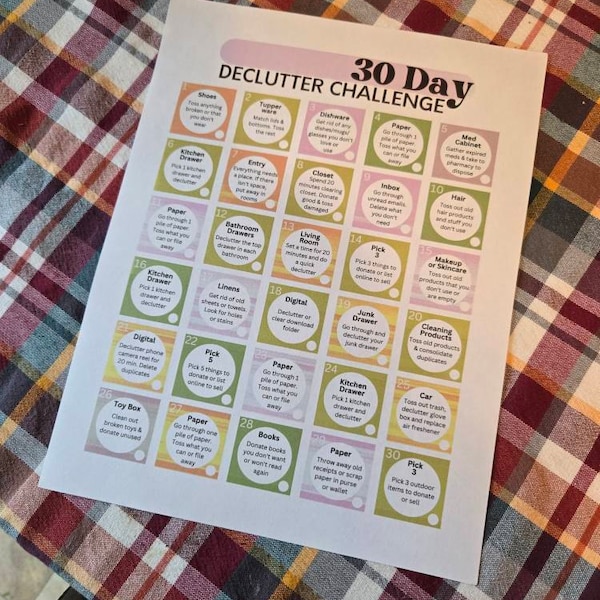 30 Day Declutter Challenge, Home Declutter Planner, Spring Clean ...