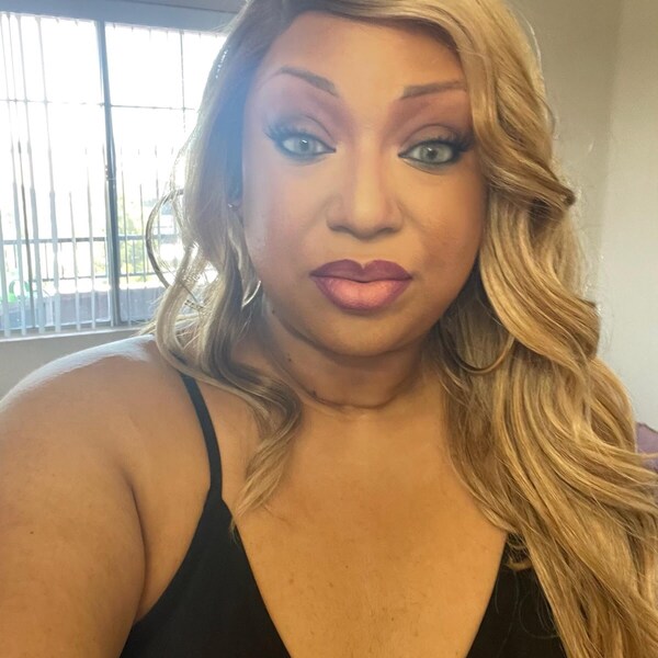 Fringe Bang Bouncy Full Yaki Texture Curly Voluminous Synthetic Wig ...