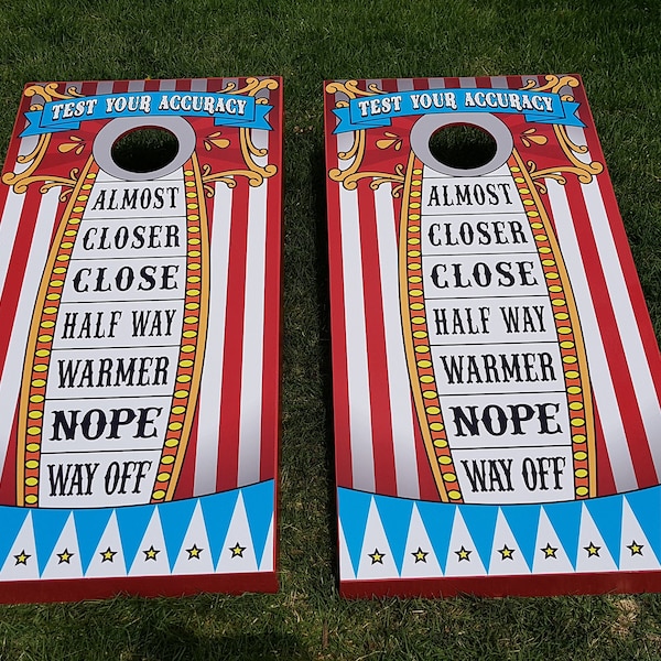 Carnival Cornhole Decals Test Your Accuracy - Bags - Original Carnival ...