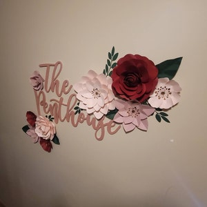 Boho 11 Pieces Paper Flowers Set, Paper Flowers Nursery Wall, Paper ...