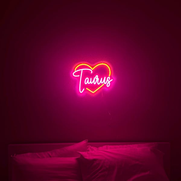 Custom Zodiac Led Neon Wall Decor Light Sign, Handmade Zodiac Neon ...