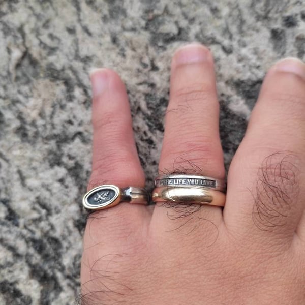 Vintage Ring, Rustic Ring, Carved Ring, Saint Ring, Signet Ring, Charm ...