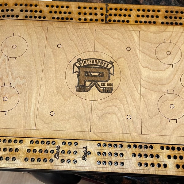 Custom Hockey Cribbage Board: Personalized Team Logo Gift - Etsy