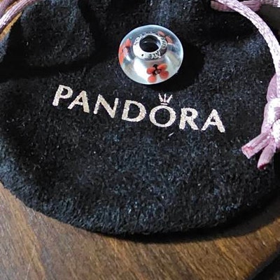 Authentic New Pandora Orange Tropical Flower Murano Beautiful Charm ...