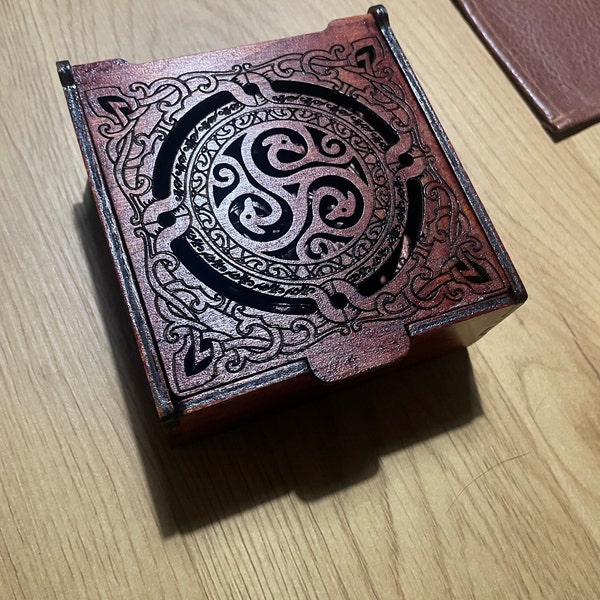 6 Celtic Coasters With Box 00135. Laser Cut Files SVG, PDF, DXF ...