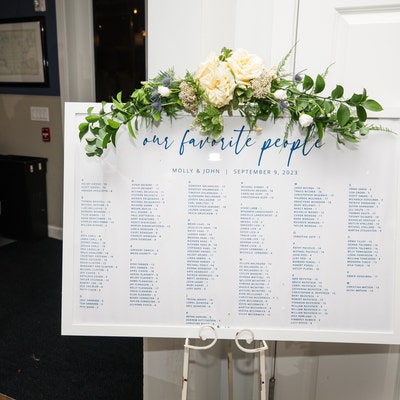 Seating Chart Template, Modern Calligraphy, Editable Seating Plan ...