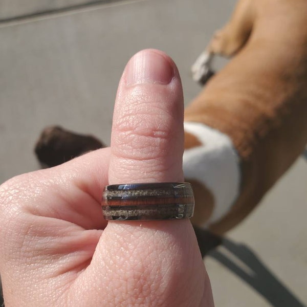 Cremation Ring - Pet Ashes - Cremation Jewelry - Ceramic Ring - Duo ...
