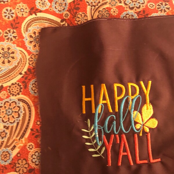 Fall Sayings - Design 7 - Filled Stitch Machine Embroidery Design - 4x4 ...