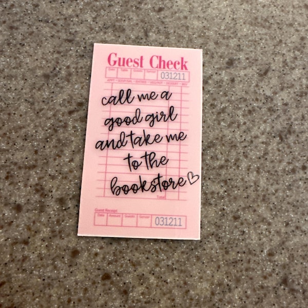 Coquette Library Card Kindle Insert Trendy Bookish Sticker Inspired ...