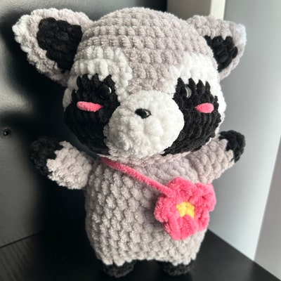 Crochet Pattern Chocho the Raccoon, Cute, Soft Toy, Handmade, Amigurumi ...