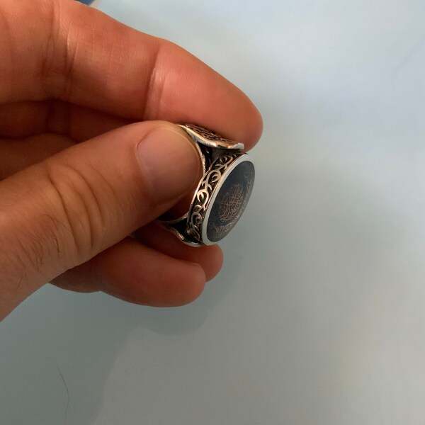 Religious Silver Ring, Verses of Qur'an, Signet Ring, 925k Sterling ...