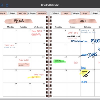 2021 Rose Gold Digital Planner, 2021 Digital Planner for Tablets, 2021 ...