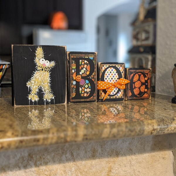 Boo Mr. Scaredy Cat Halloween Decor Sign - Etsy