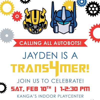 Transformers 4th Birthday Invitation Bumblebee - Etsy