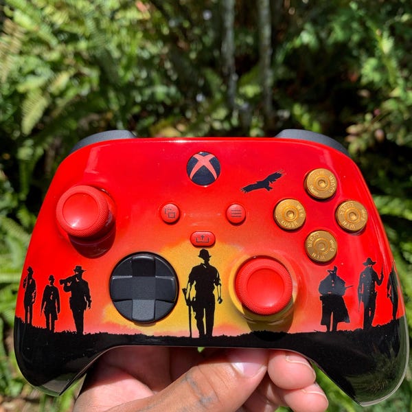 Custom Painted Controller, Western Sunset RDR2 Themed, for Xbox - Etsy