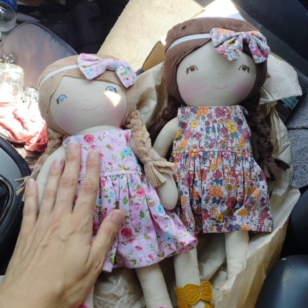 Handmade Rag Doll, Design Your Own Doll, Custom, 40cm (16”), Dress up ...