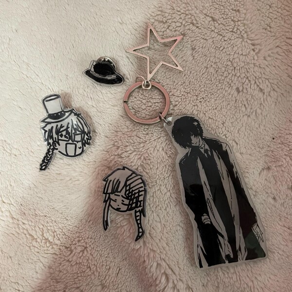 Bungo Stray Dogs Bsd Matching Pin Set, Dazai and Chuuya - Etsy