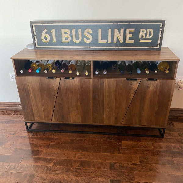 Custom Distressed Street Sign - Rustic Hand Made Vintage Wooden Sign ...