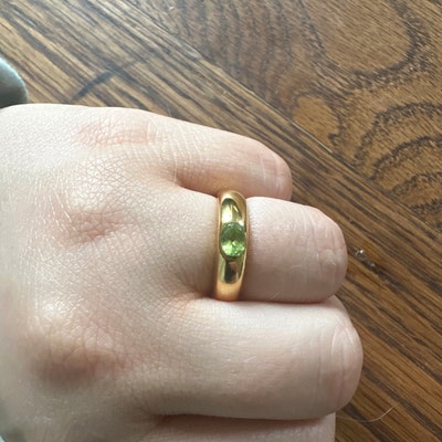 Red Garnet Signet Ring, 925 Sterling Silver, 22K Yellow Gold Ring ...