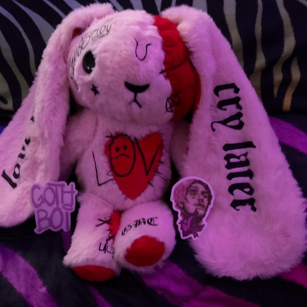 Lil Peep 11" GBC Goth Bunny Plush - Etsy