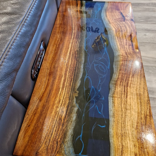 Epoxy Table Top With Acacia Wood Dining Table Top Live Edge Wooden ...