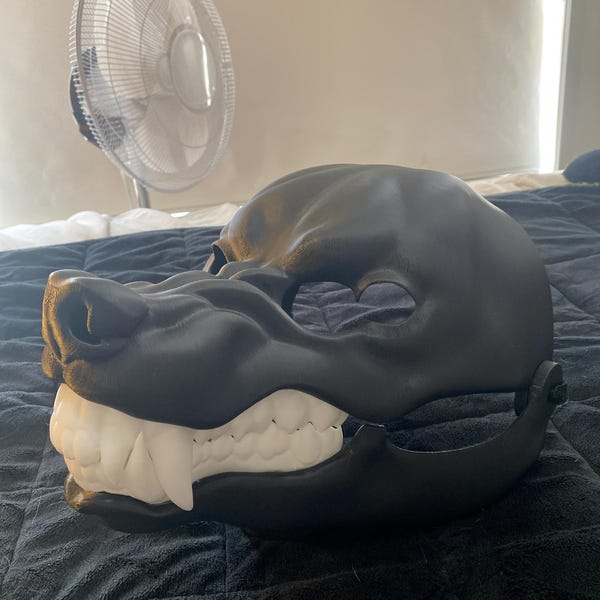 Ferret Fursuit Head Base 3D Printed With Eye Blanks, Nose, Teeth, and ...
