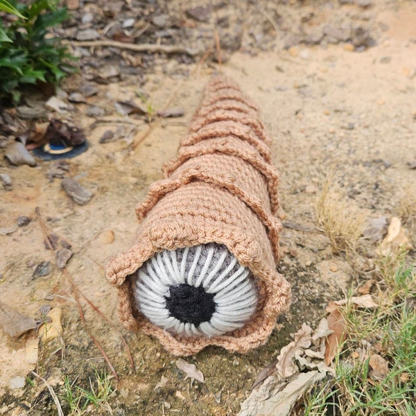 Amigurumi Sandworm Crochet Pattern. Scary Desert Worm Monster. No Sew ...