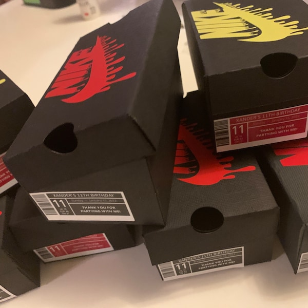 Mini Shoe Box Template Bundle, Shoe Box SVG, Shoe Box Label Template ...