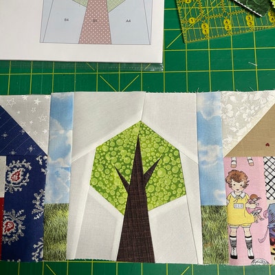 Tree Paper Pieced Quilt Pattern in PDF - Etsy
