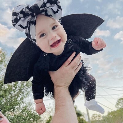 Black Distressed Bat Wings// Wearable Bat Wings for Kids// Bat Wings ...