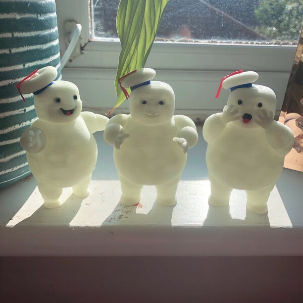 Mini Puft Stay Puft Set of 3 Ghostbusters With Heads - Etsy