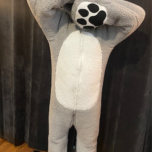 Plush Wolf Husky 3 Layer Plush Suit Footie With NO Tail - Etsy UK