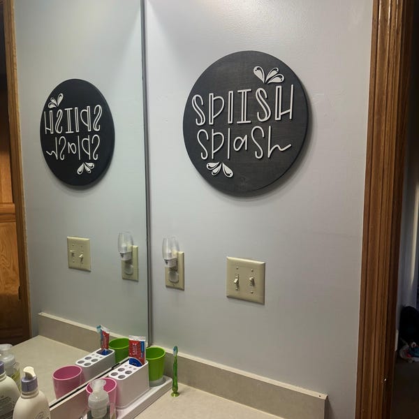 Splish Splash Sign, Bathroom Sign, Farmhouse Bathroom Sign, Farmhouse ...