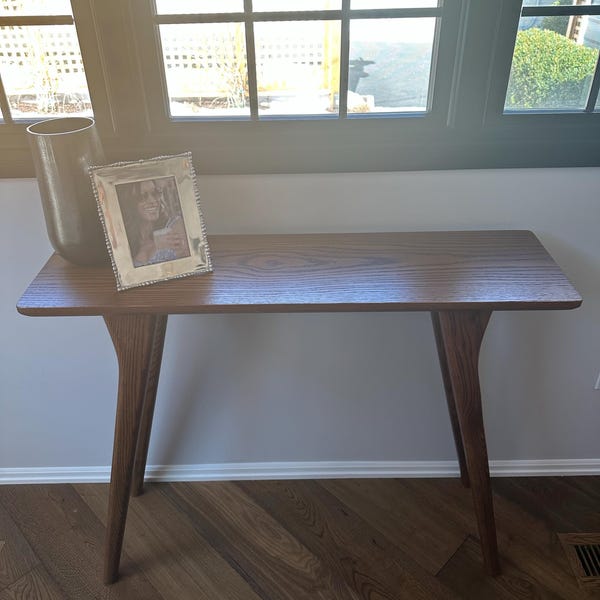 Solid Wood Console Table, Stylish Wooden Entry Table - Etsy